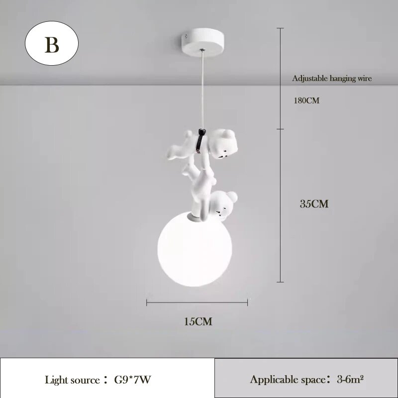 Подвесной светильник белый медведь LED B, 3 color temperature