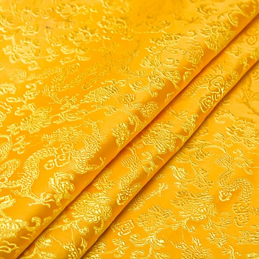 Парча с китайским драконом 50x75 см Золотой