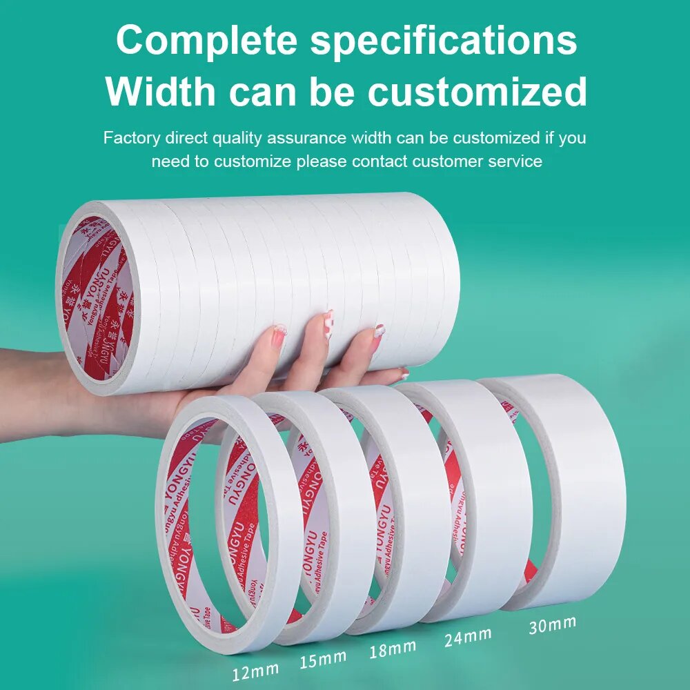 Обычная двусторонняя лента, прочная клейкая ультратонкая ручная отрывная 10mx20mmX0.08mm