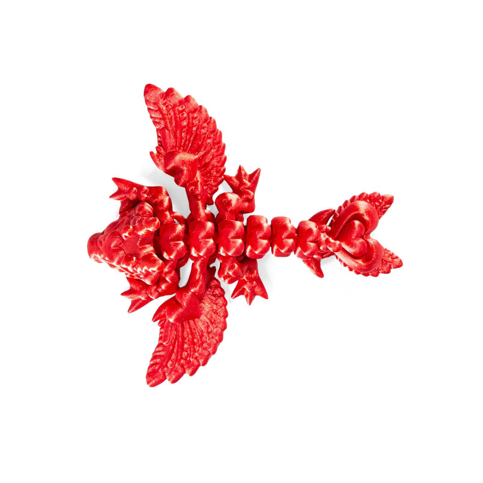 Фигурка сердце подарок на день влюбленных, игрушка сердце дракончика, красный 3D печать