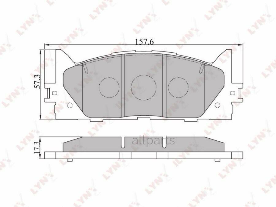 LYNXAUTO BD7530 колодки тормозные ПЕР TOYOTA CAMRY(V40) 06-, LEXUS ES350 07-