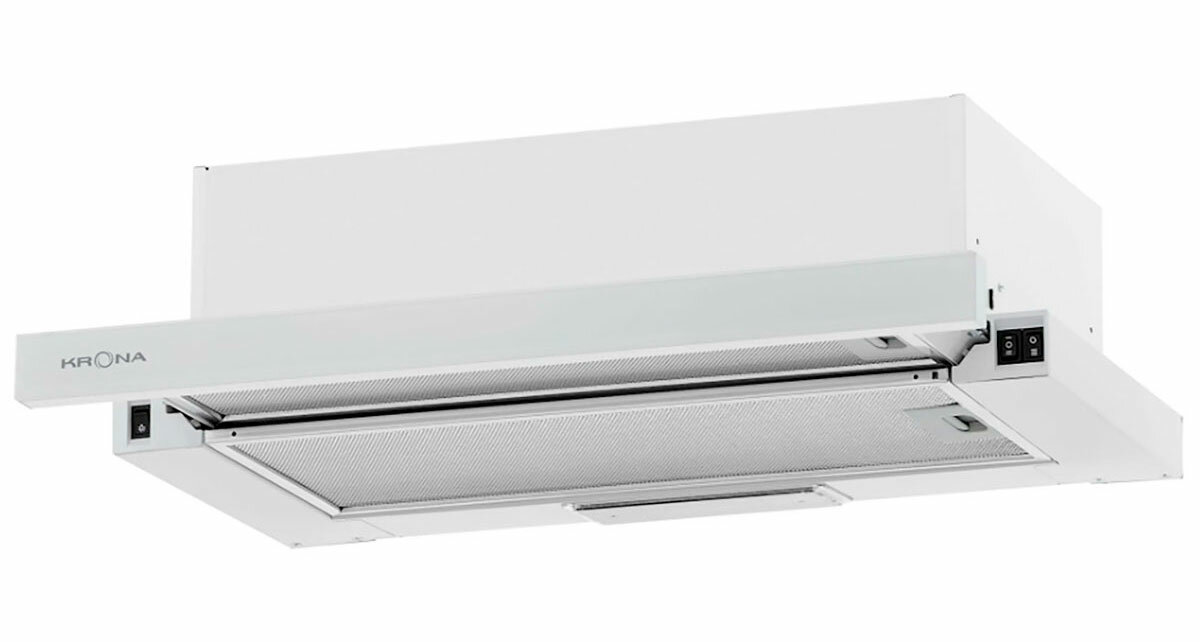 Вытяжка Krona KAMILLA 600 AIR 2W 2 мотора, панель из закаленного стекла