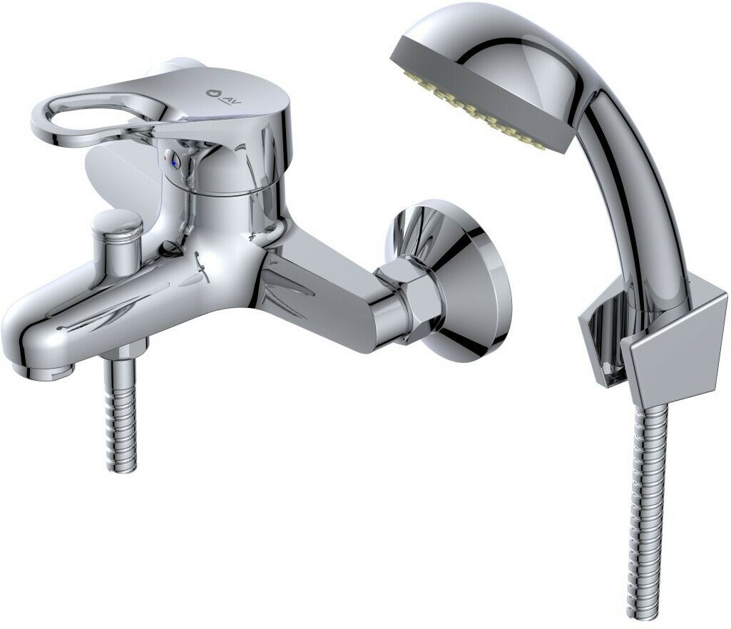 Смеситель для ванной с душем AV ENGINEERING Bas с монолитным изливом (AVBAS3-A294-430)