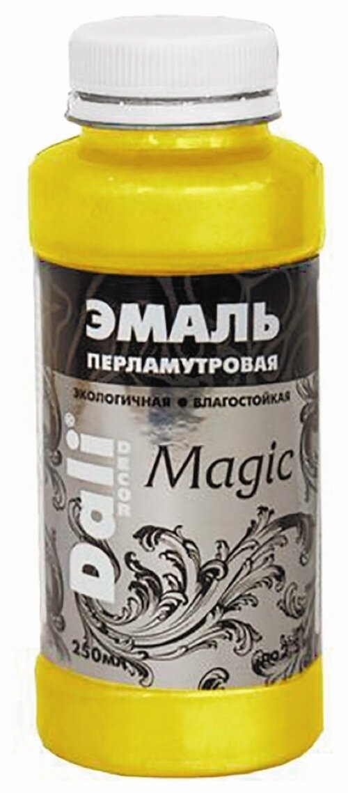 Эмаль Dali / Дали Decor Magic декоративная, перламутровая, акриловая, цвет золото, 0.25л / лакокрасочные материалы