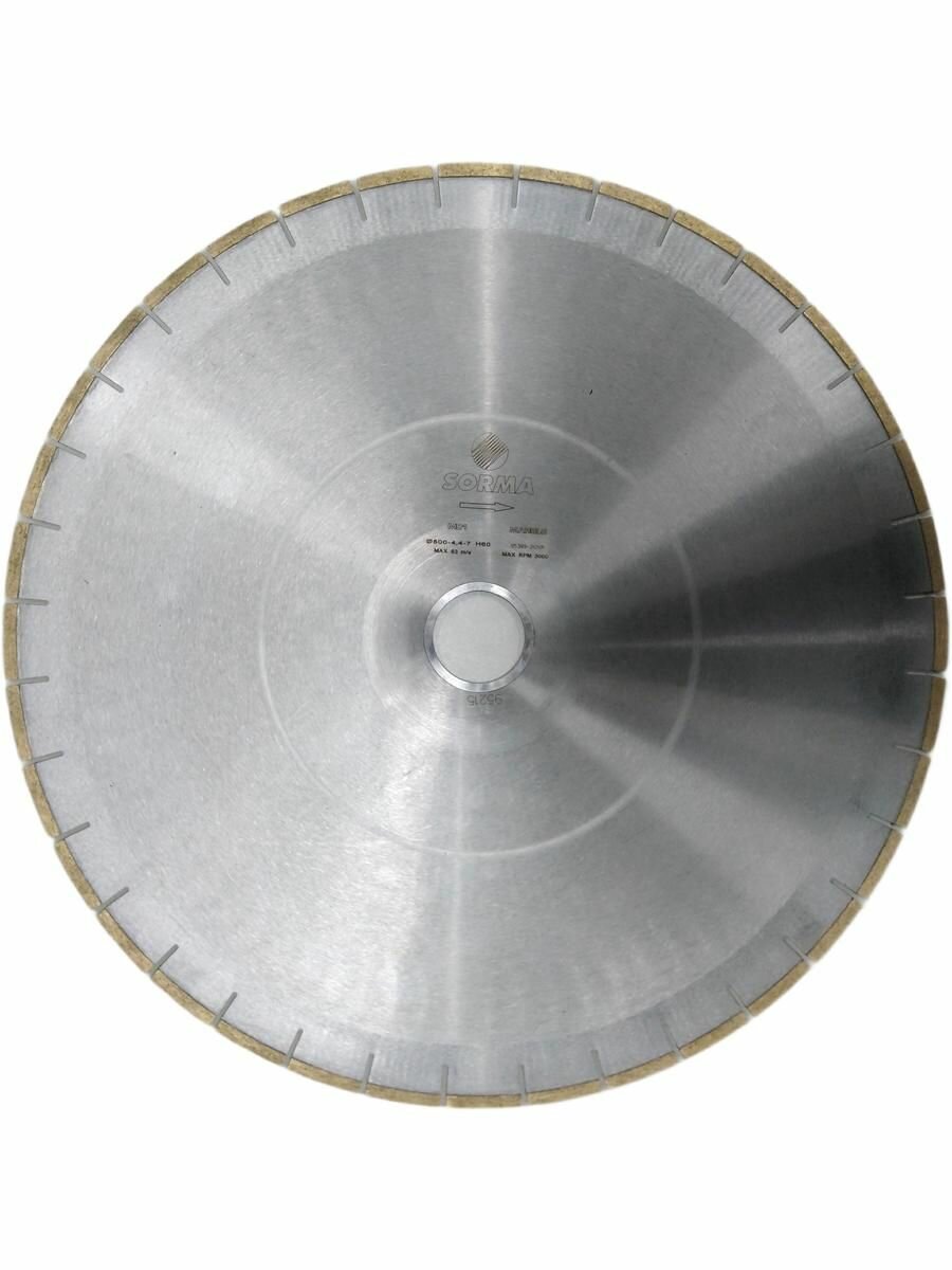 Sorma отрезной алмазный диск D500*40*4,4*7, 60/50, 36N, мрамор, бесшумный (сендвич)