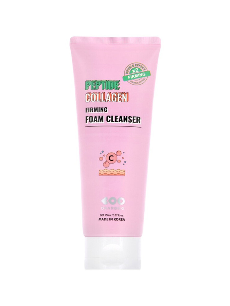 Пенка для умывания DEARBOO укрепляющая с пептидами и коллагеном (дневная) 150 мл