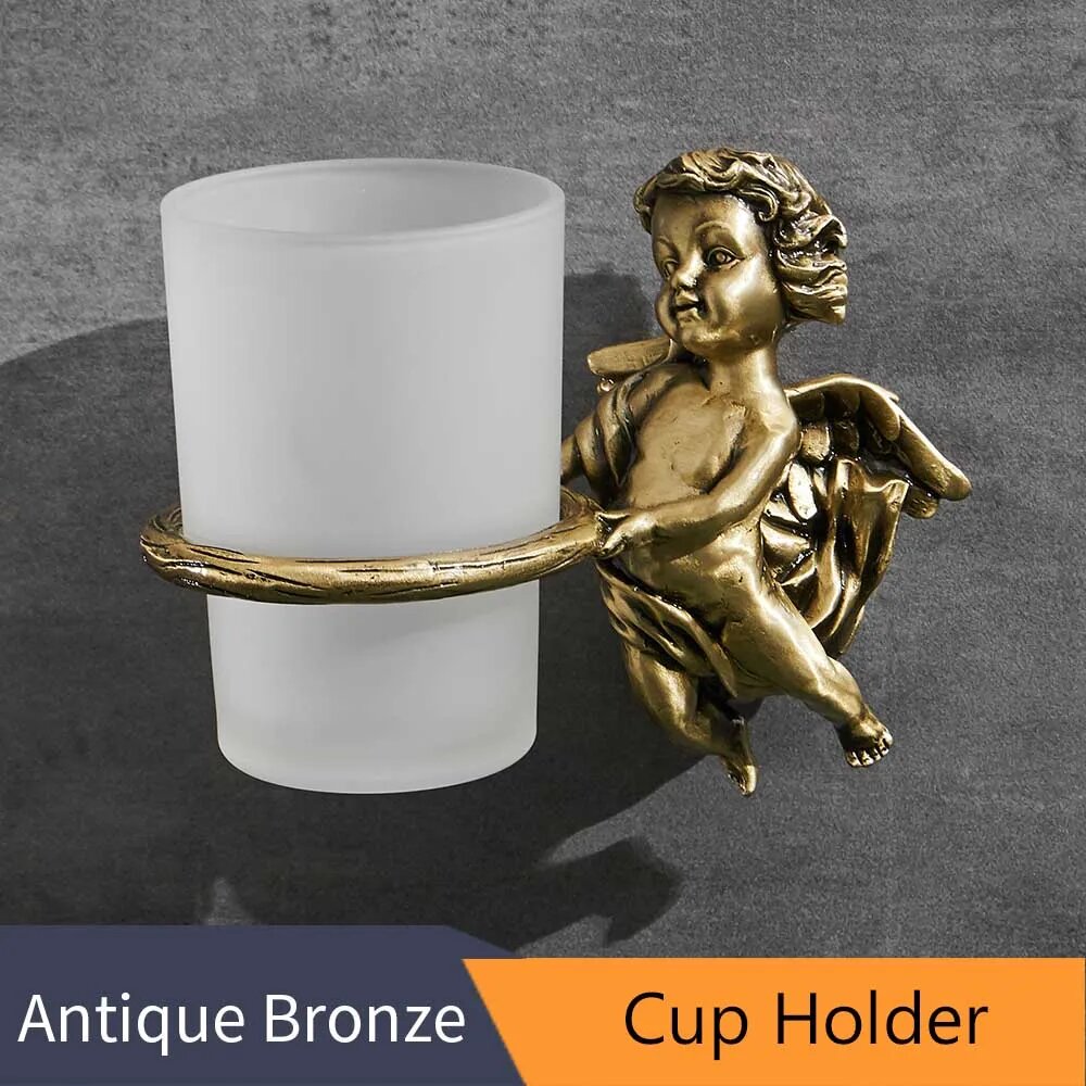 Античный бронзовый набор аксессуаров для ванной WANFAN 0782 Cup Holder