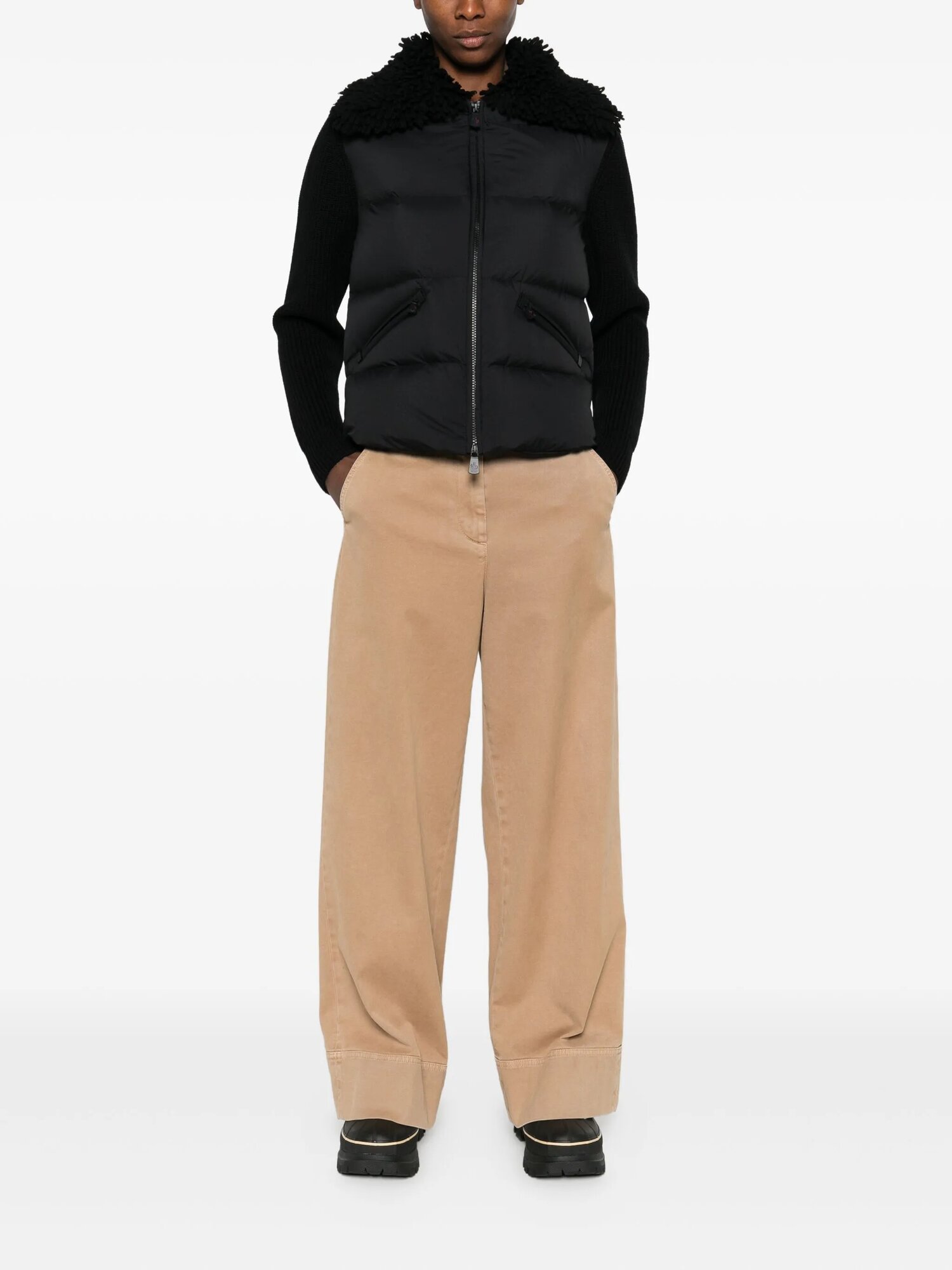 Куртка Moncler, размер 46, black/black — фото 1