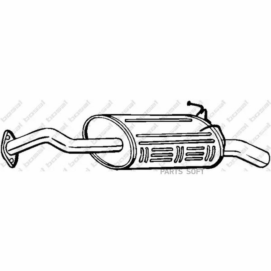 Глушитель HONDA CR-V (06-) задняя часть BOSAL от официального дистрибьютора, BOSAL, артикул 163063