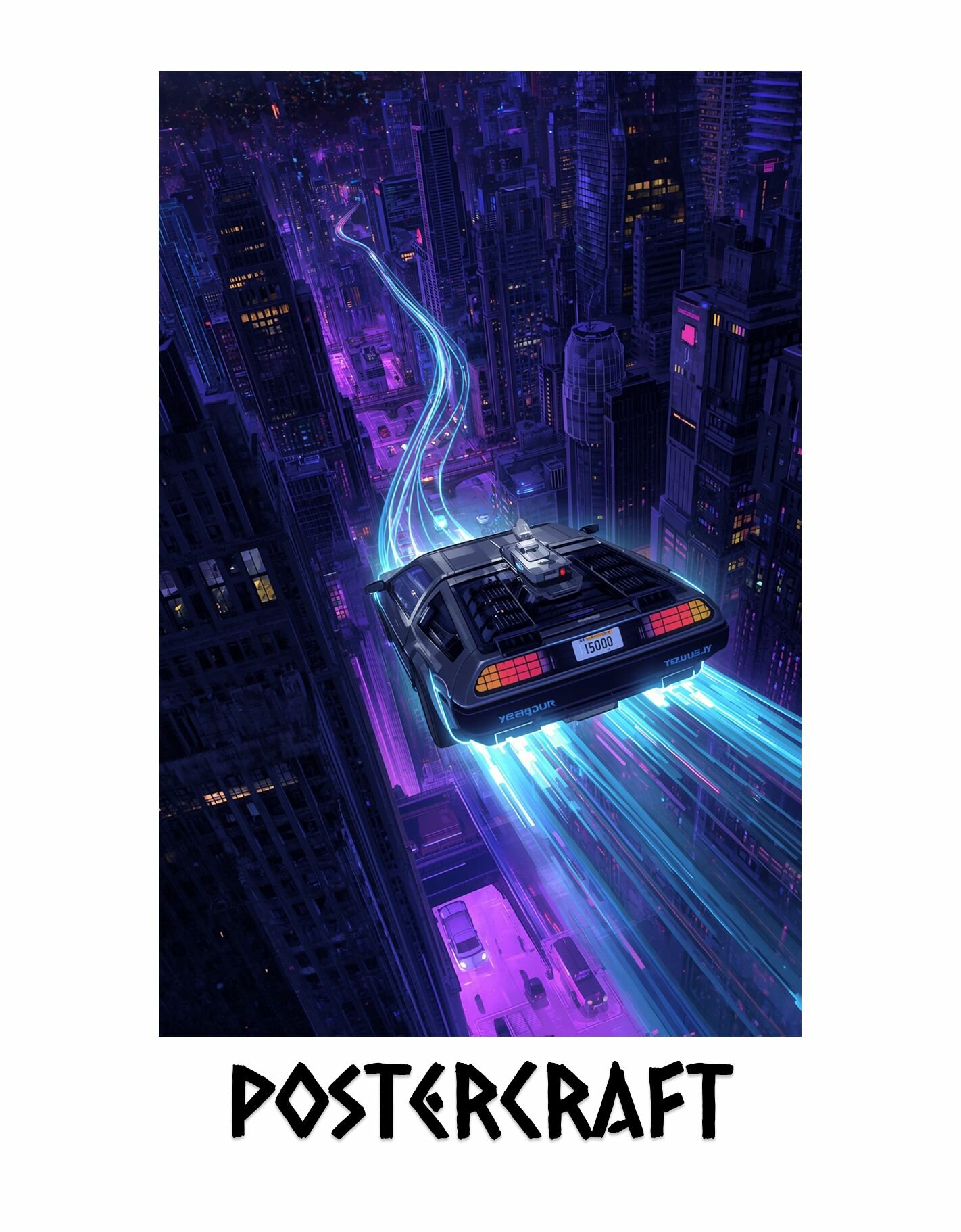 Постер "Delorean DMC", 29.7х42см, А3, глянцевый