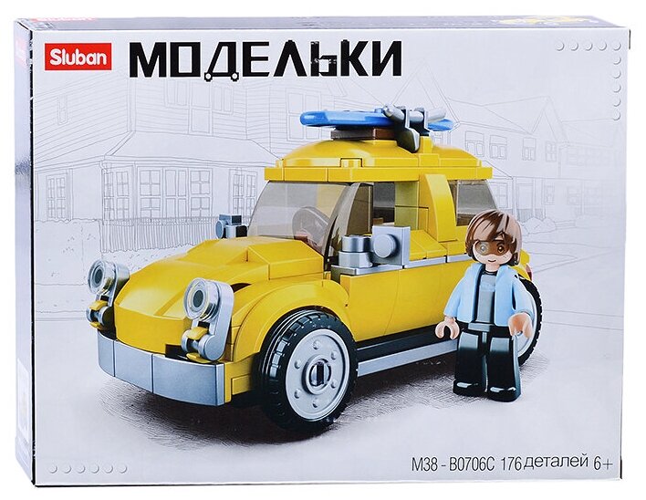 Конструктор пластиковый детский "Городское авто" SLUBAN M38-B0706C "Модельки" (176 деталей)
