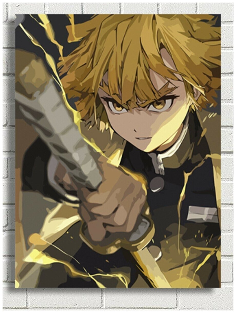 Картина по номерам Аниме Клинок рассекающий демонов Зеницу - 7659 В 30x40