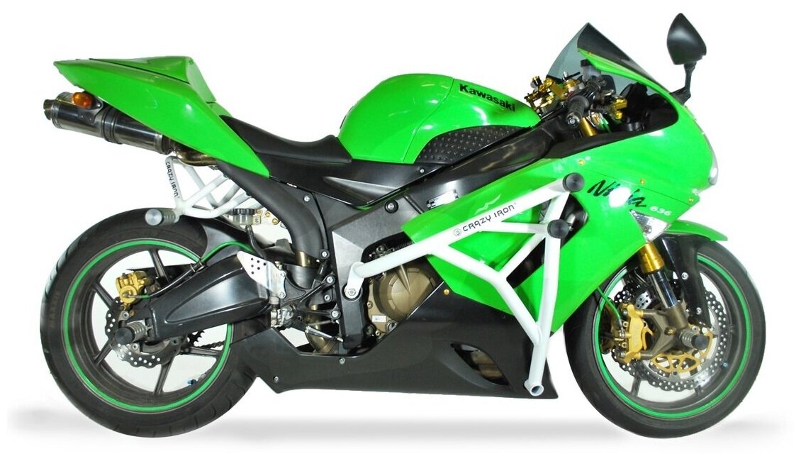 Клетка на мотоцикл KAWASAKI ZX-6R 05-06 PRO, черный матовый цвет