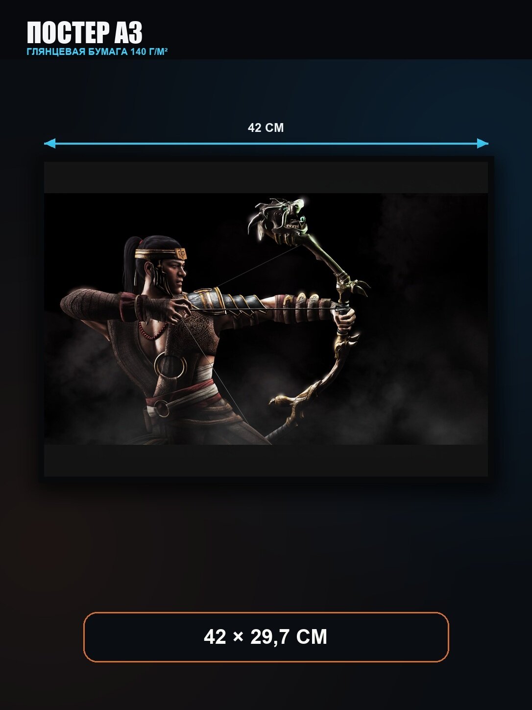 Постер Mortal Kombat Герои — атмосфера культовой игры A3