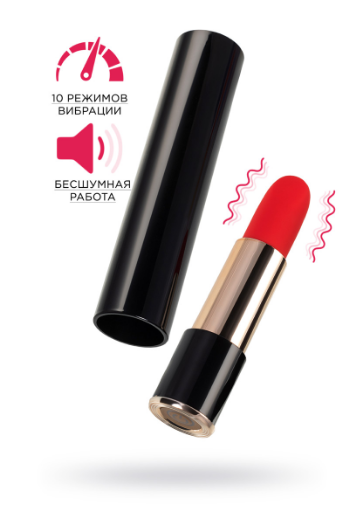 Минивибратор L'EROINA MERLO, ABS пластик, черный, 10,5 СМ