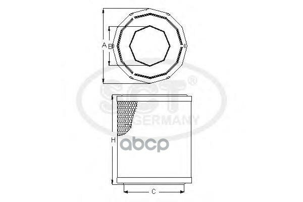 Фильтр воздушный CITROEN/ PEUGEOT XSARA/PEU.306 1.9D SCT арт. SB 2108