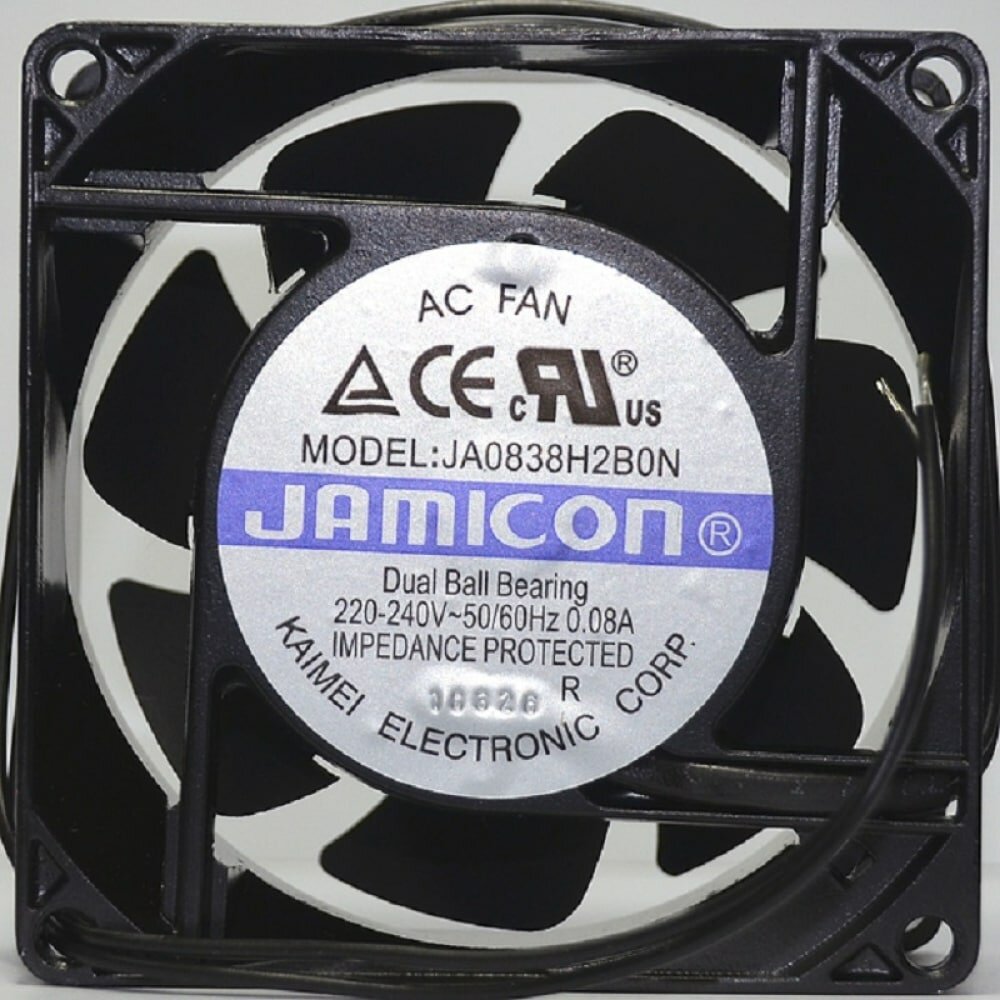 Вентилятор JAMICON JA0838H2B0N-L 80х80х38 230В С00036535, для обдува электронных компонентов,