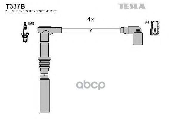 К-кт проводов! CHERY A1/Kimo 1.3 TESLA арт. T337B