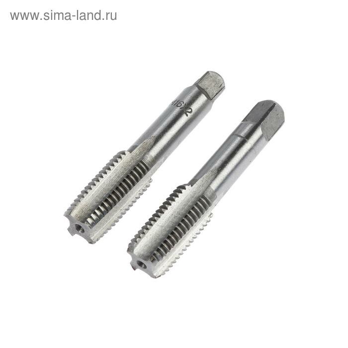 Метчики метрические ручные тундра, М16×2 мм, комплект из 2 шт.
