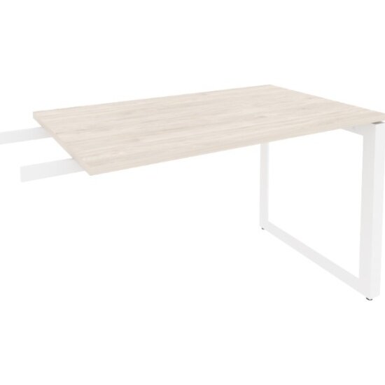 Брифинг-приставка Riva на О-образном м/к O. MO-BR-11 Денвер светлый/Белый металл 1180*720*750 (Onix Direct)