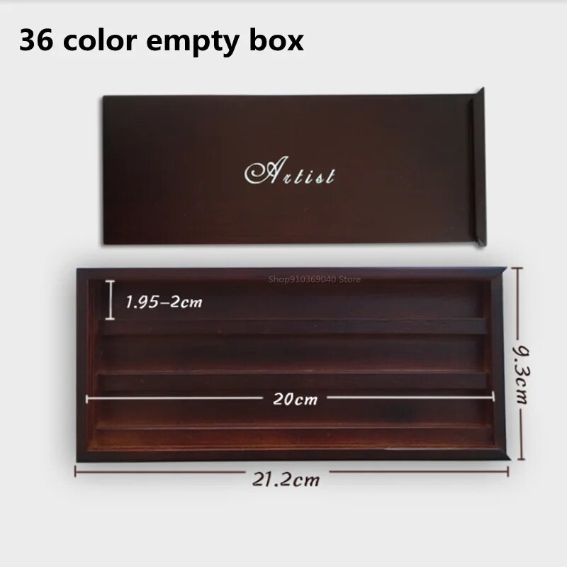 Бамбуковая коробка для акварели 24/36/48 цветов 36 color empty box