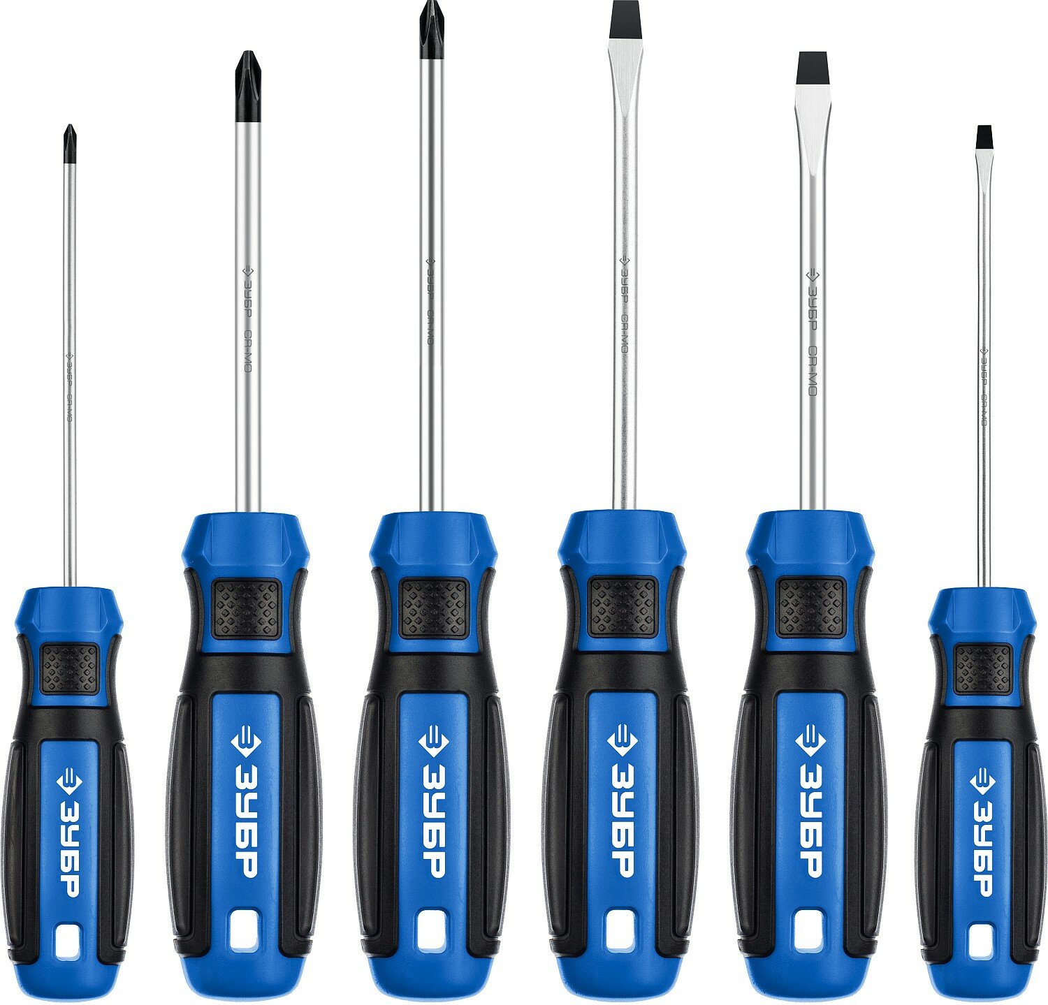 Отвертки профессиональные с магнитным наконечником, 6 шт. ЗУБР 25239