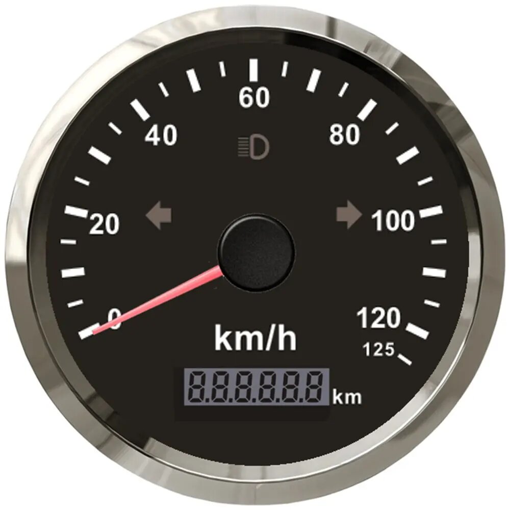 85 мм GPS-спидометр + GPS-антенна Датчик скорости 125 км/ч 200 км/ч Датчик 125K-black silver