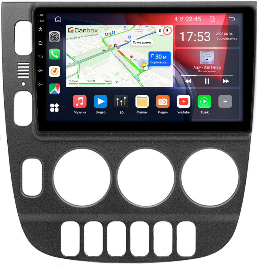 Штатная магнитола Mercedes-Benz ML (w163) 1997-2005 (авто без климат-контроля, черная) Canbox RS9-1437 1.5/32 Android 10 (IPS, DSP, CarPlay)