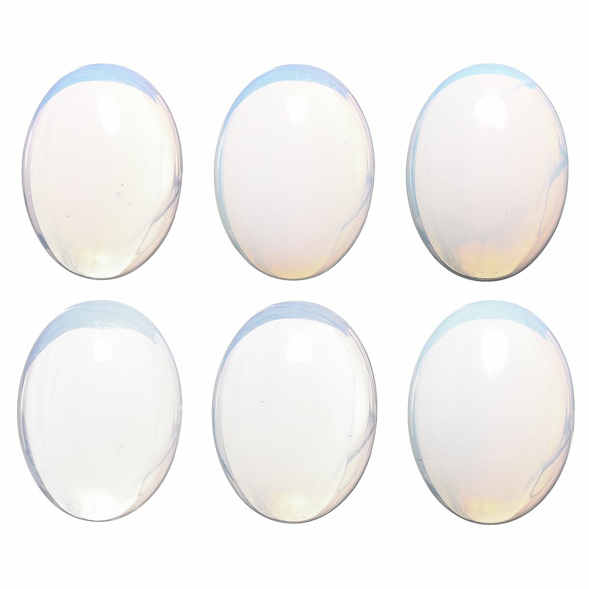 Кабошон каменный, 40х30мм, лунный камень (имитация), 1 шт.