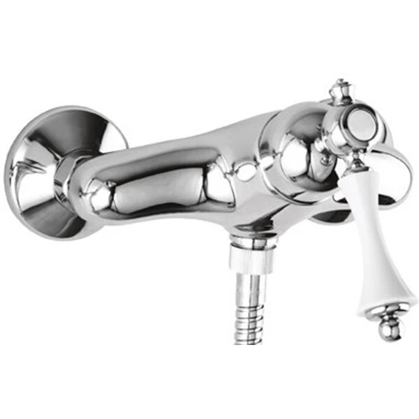 MARGOT-DM-02-Bi Смеситель для душа однорычажный, исполнение бронза ручка белая