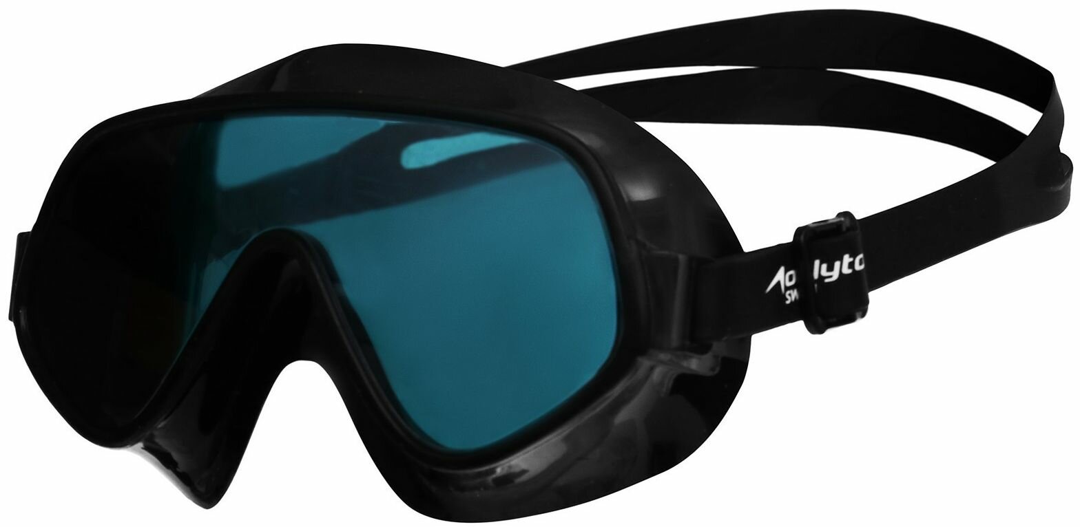 Взрослые очки-полумаска для подводного плавания, плавательная маска с регулируемым ремешком для бассейна и ныряния под водой, цвет черный