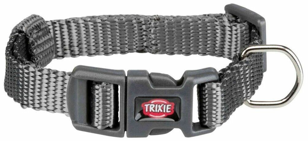 TRIXIE Ошейник для собак Premium, размер XS-S, графит, ширина 10 мм, обхват шеи от 22до 35 см