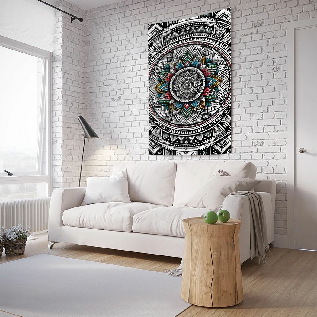 Вертикальное фотопанно на стену JoyArty "Мандала майя", из ткани, 150х200 см