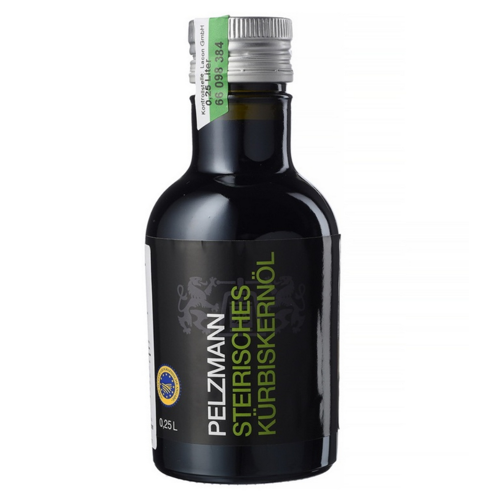 250 мл Масло Pelzmann Kurbiskernol из семечек штирийской тыквы, нерафинированное пузырек