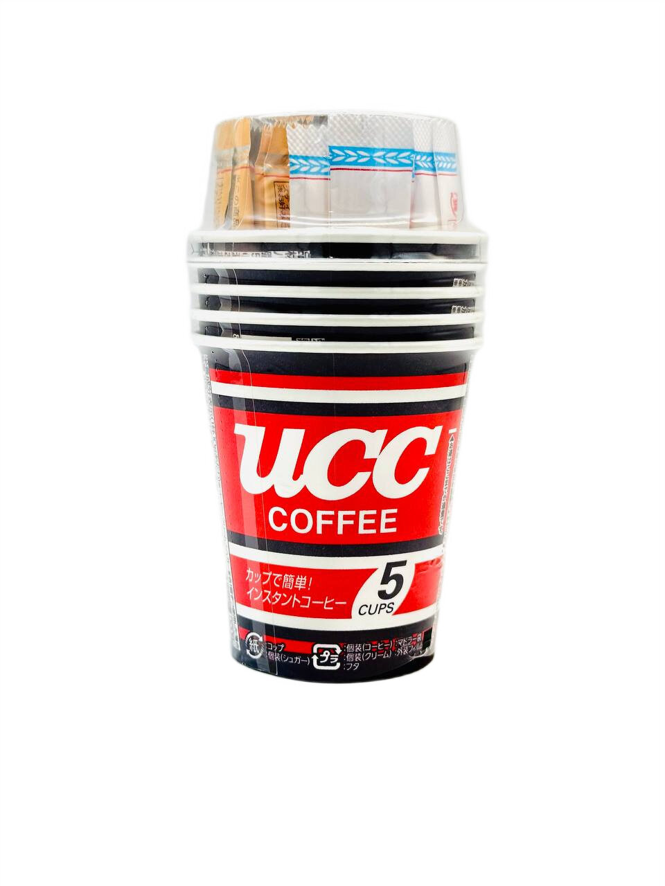 UCC Кофе 3 в 1 Mocha Blend ароматный утренний От мастера, набор: сухое молоко, сахар, стакан, 5 порц