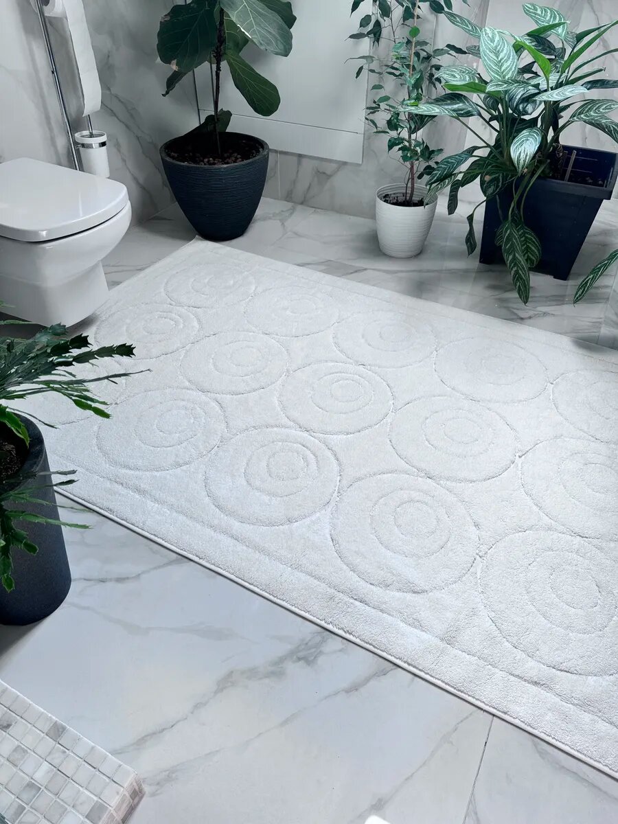 Коврик Natali's Carpets на пол для ванной и туалета большой 100х150 см Турция