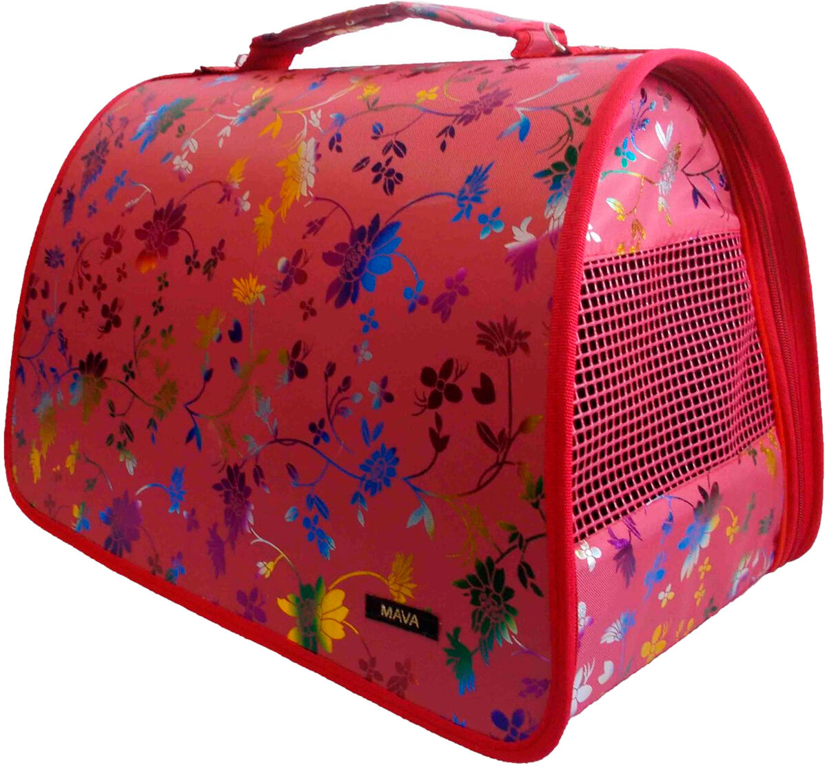 DOGMAN сумка-переноска «Люкс MAVA» № 3, лето, красная, 43 х 27 х 27 см (1 шт)