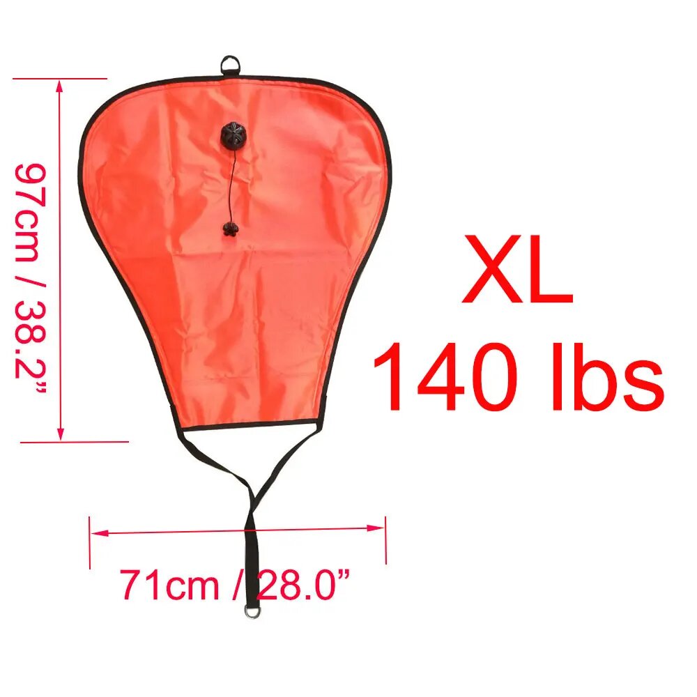 Подъемный мешок для дайвинга XL, 140 lbs, красный