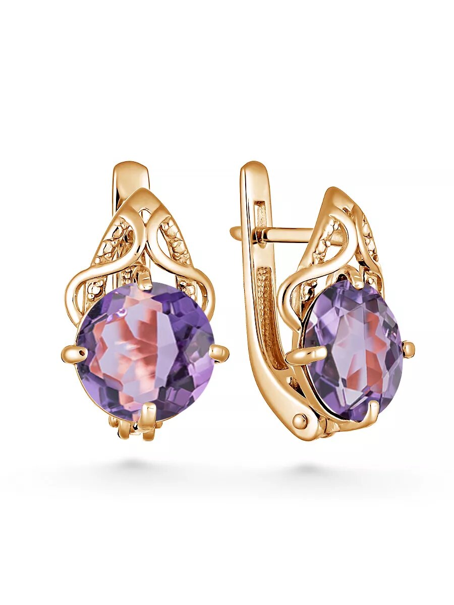 Серьги RaZZhiVin, красное золото, 585 проба, бриллиант