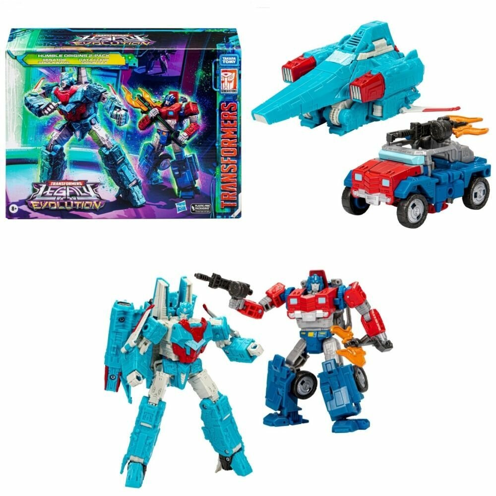Игрушка Hasbro Трансформеры Legacy Evolution Humble Origins из 2-х комплектов Senator Shockwave и Data Clerk Orion Pax F6964