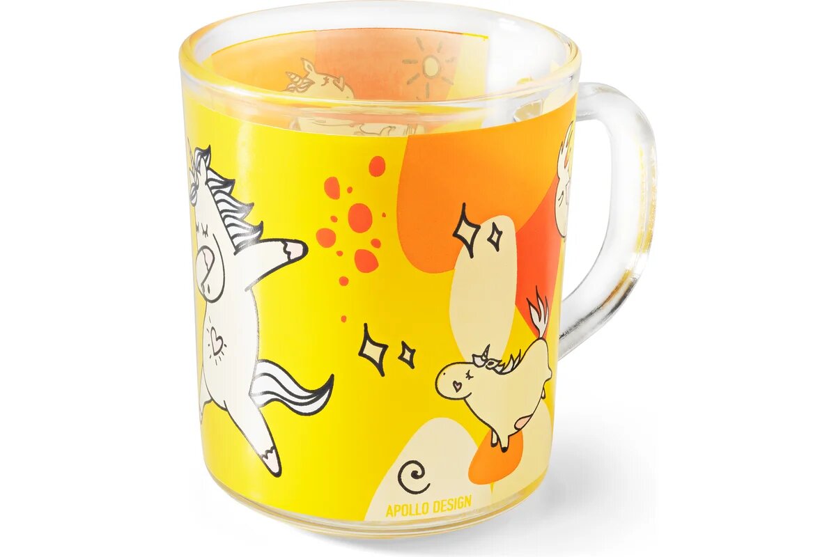 APOLLO Sparkle Кружка детская SPL-01прочная керамика для малышей с ярким дизайном