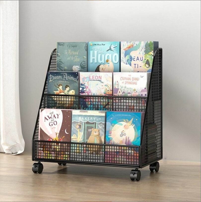 Книжный шкаф, металлический каркас, универсальный, 50x60x30 см