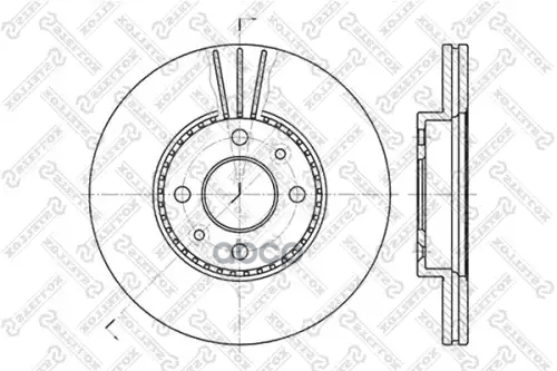 Диск тормозной передний! Renault Laguna/Megane/Safrane all 90> Stellox арт. 60203911VSX