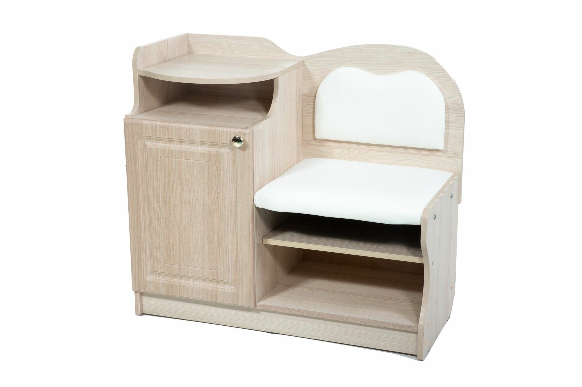 Банкетка под телефон №1 фасад МДФ Ясень/Милк (Бител)