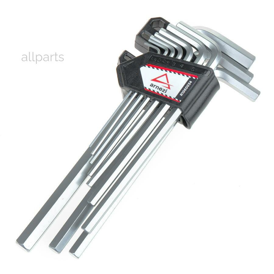 ARNEZI R1060034 Набор имбусовых ключей HEX (шестигранников) 10пр с магнитайзером ARNEZI R1060034