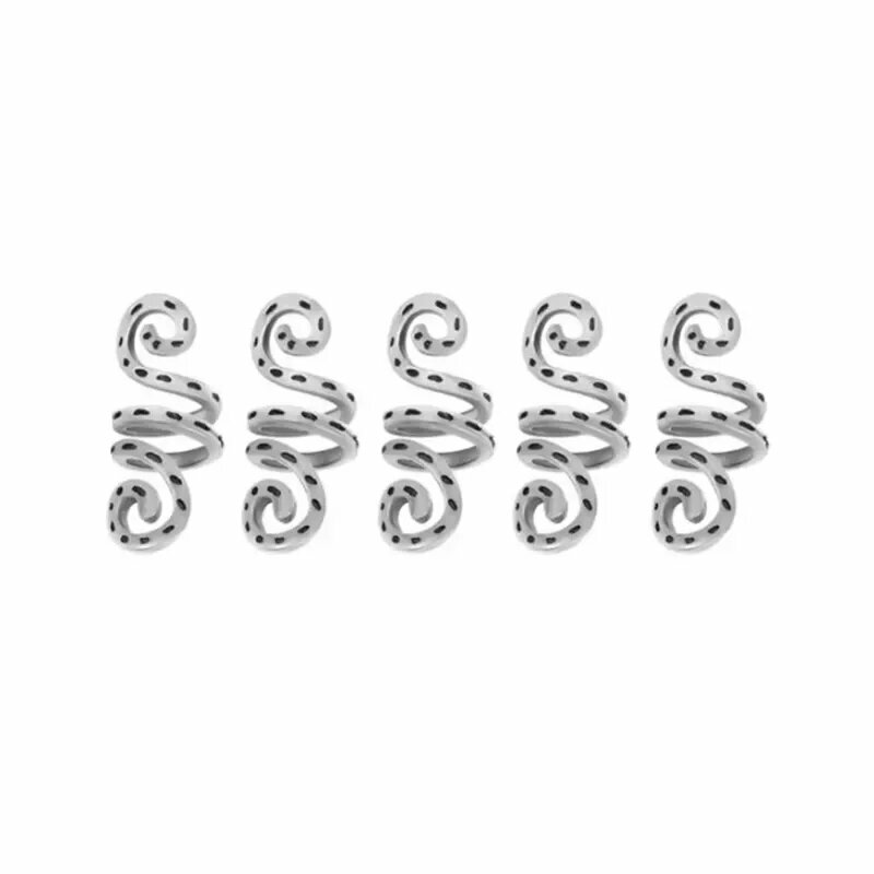 5 шт. Спиральные подвески для волос викинги, Цвет: 5pieces LQ464-1