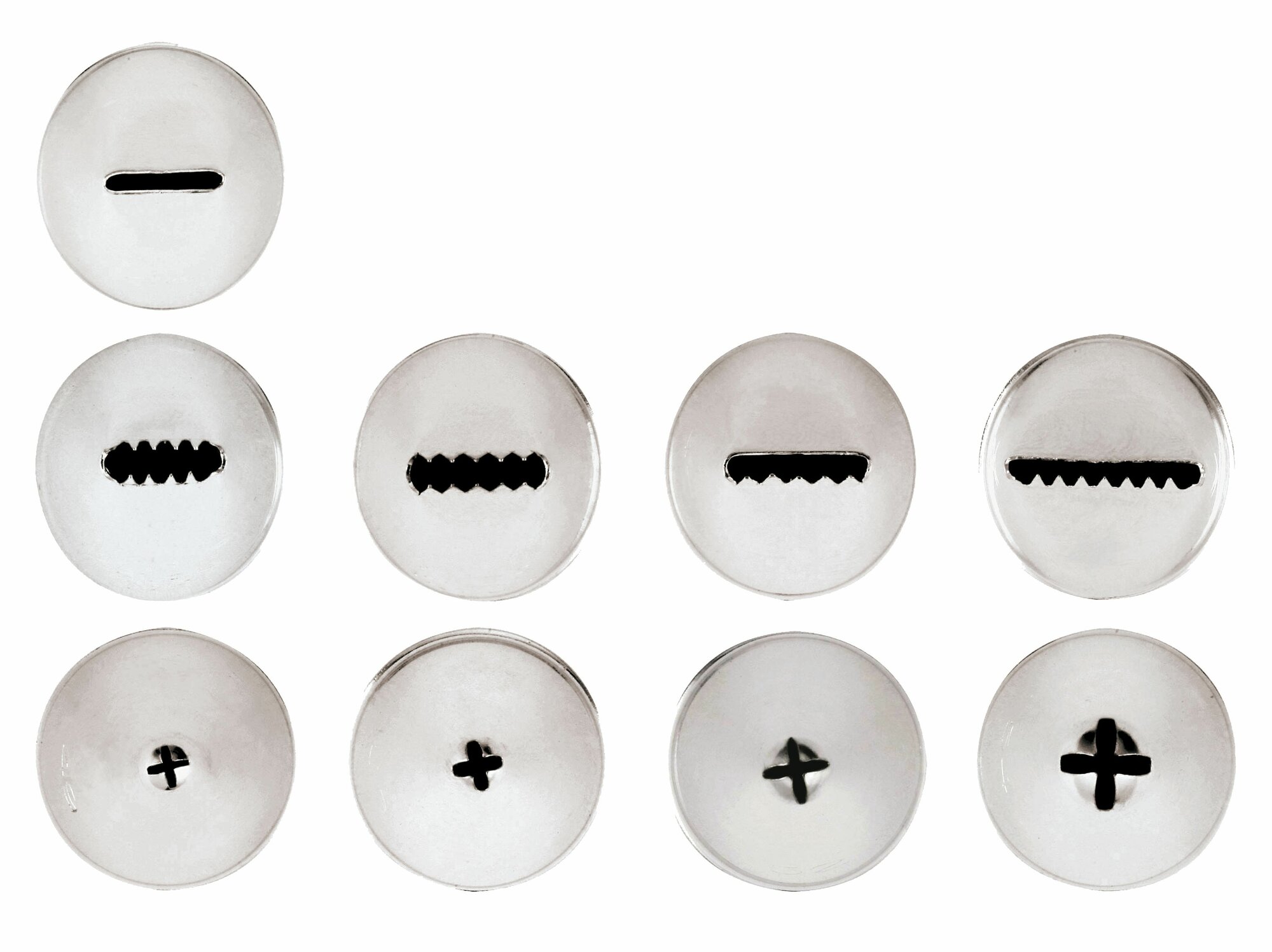 Набор насадок кондитерских, 9 штук, D основания 18 мм, нерж. сталь, Paderno.