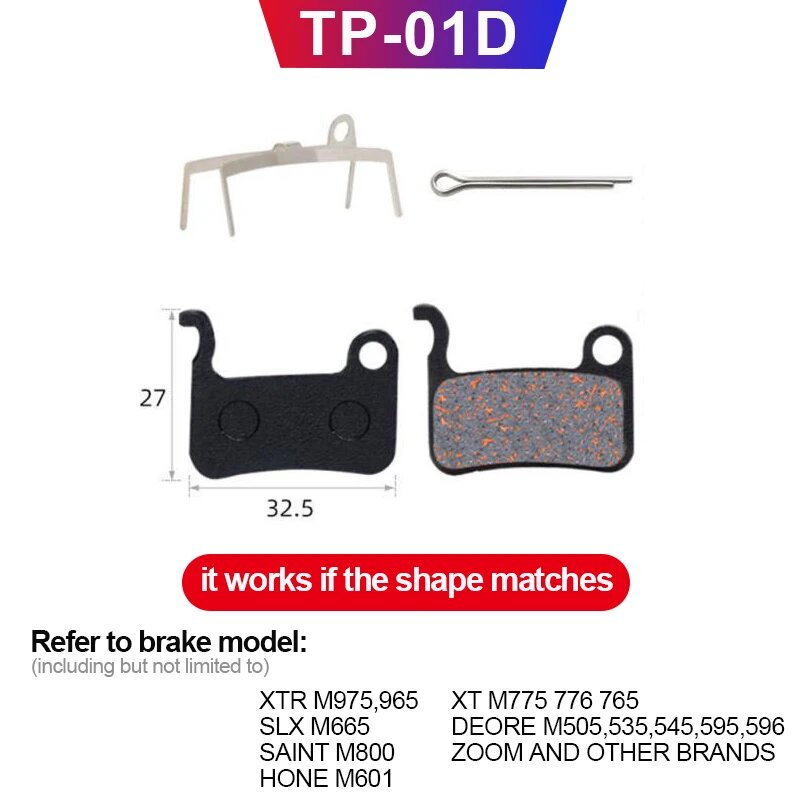 Гидравлические тормозные колодки для MTB SHIMANO SRAM AVID HAYES Magura ZOOM TP-01D