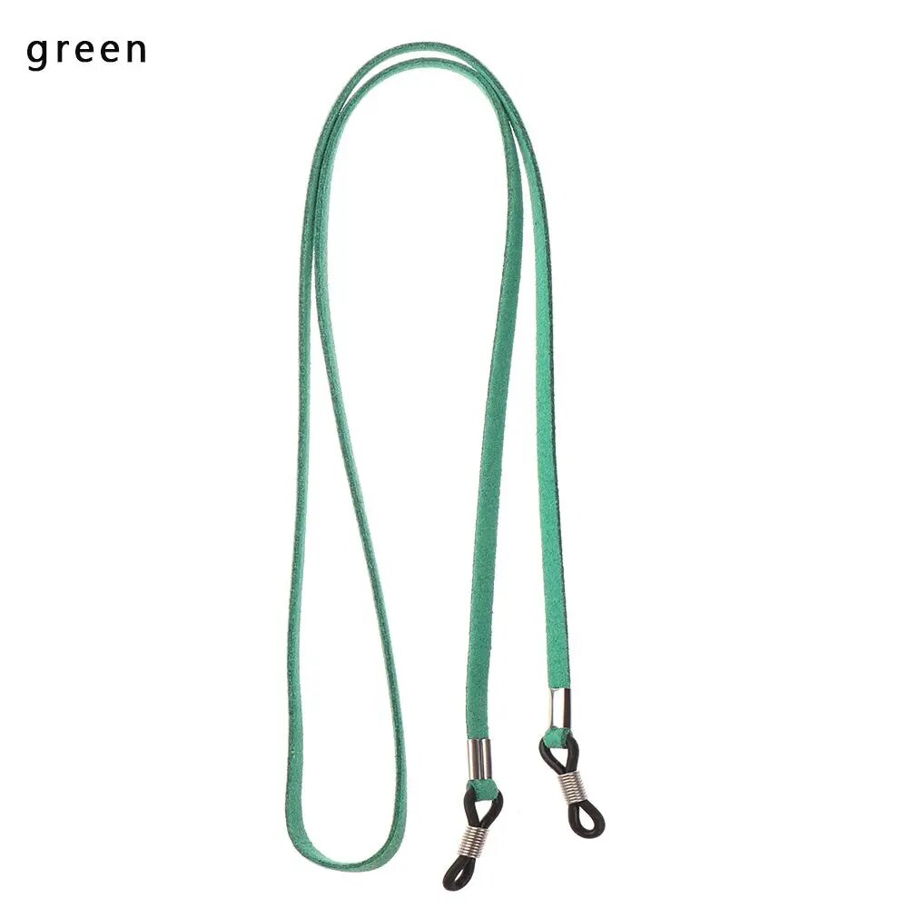 Кожаная цепочка для очков Зеленый, green