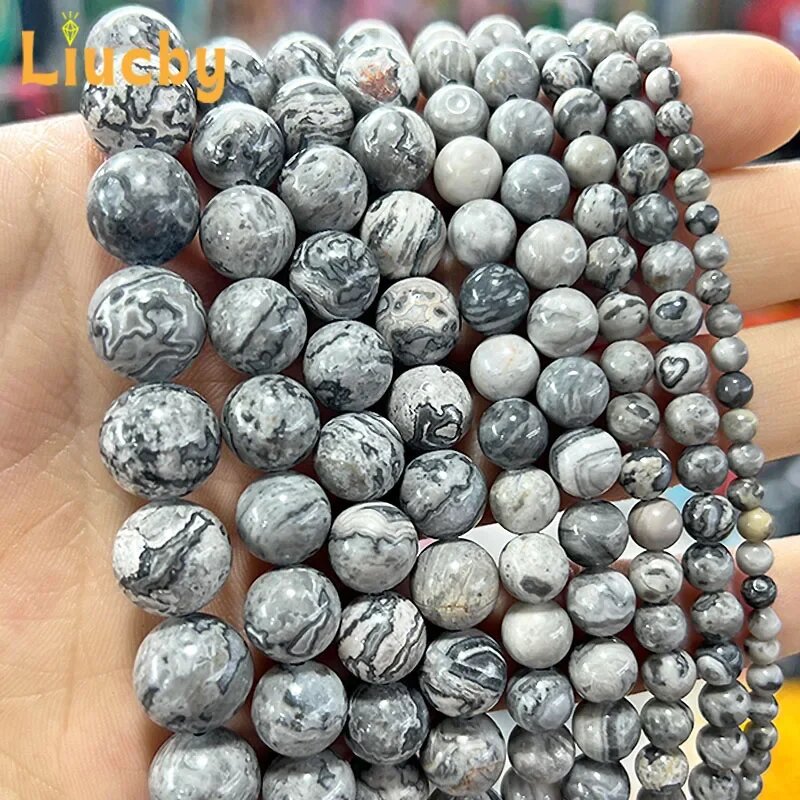 Натуральные каменные бусины содалита 4/6/8/10/12 мм 15 дюймов 10mm-about 36pcs, maps stone